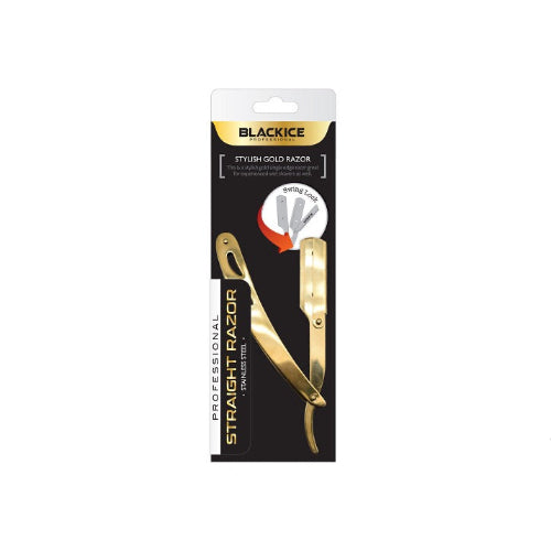 Black Ice Professional Straight Razor - Gold BIR002GOL – Fort Worth ...